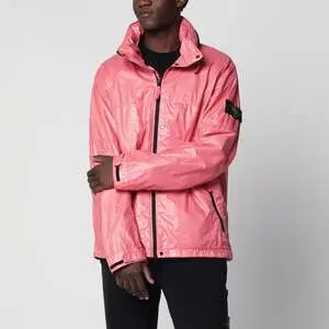 Stone Island Geranium Glossy Nylon Jacket - Pink