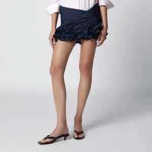 Jacquemus Playa Mini Skirt In Swimsuit Jersey Navy - Blue