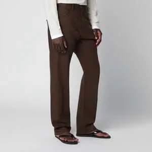 Prada Ebony-colored Wool Trousers