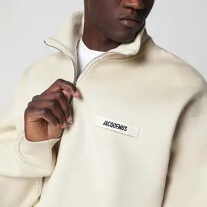Jacquemus Half-zip Sweatshirt With Grosgrain Logo