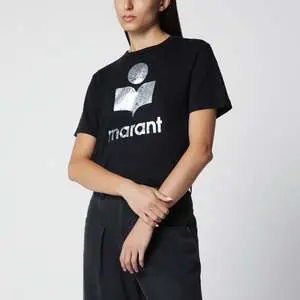 Isabel Marant Étoile Zewel Logo Short-sleeve Linen T-shirt - Black