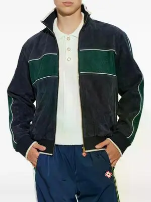 Casablanca Monogram-pattern Suede Sport Jacket