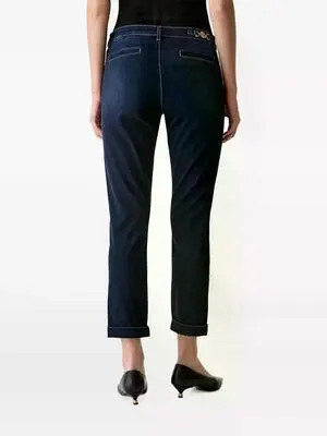 FRACOMINA Logo Plaque Turn-up Jeans