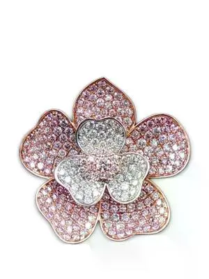 HYT JEWELRY Flower Diamond Ring - Pink