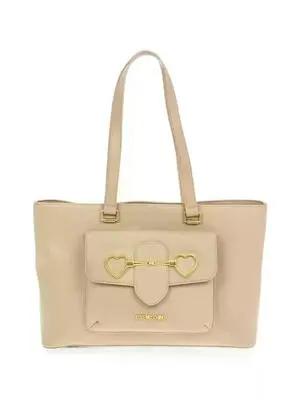 Moschino Heart-clasp Pocket Shoulder Bag - Neutrals