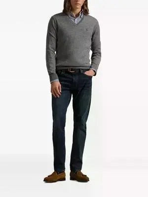 Polo Ralph Lauren V-neck Sweater With Embroidered Logo