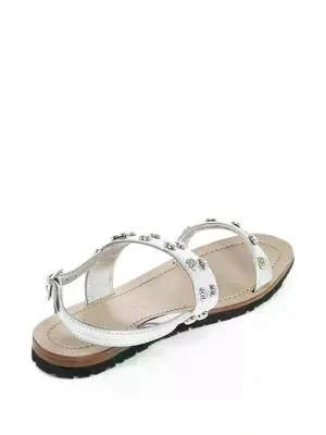 Moschino Heart-stud Leather Sandals