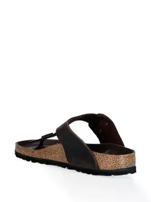 BIRKENSTOCK Gizeh Big Buckle Leather Sandals - Brown