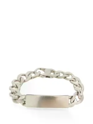 MAISON MARGIELA Maillons Plaque-detail Bracelet - Silver