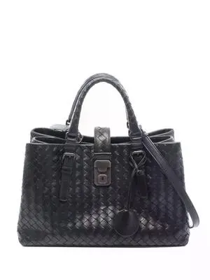 Bottega Veneta 2012-2026 Small Nappa Intrecciato Roma Satchel - Black