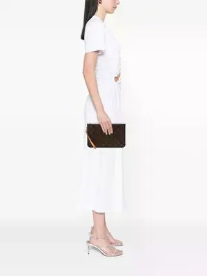 LOUIS VUITTON 2019 Monogram Neverfull Mm Pouch Clutch Bag - Brown