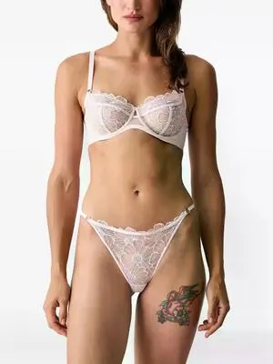 Chantelle Embroidered Floral-lace Bras - Pink
