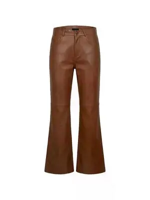 HAIKURE Flora Leather Trousers - Brown