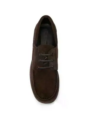 Studio Nicholson Suede Lace-up Boat Shoes