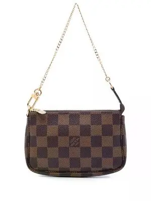 LOUIS VUITTON 2018 Damier Ebene Mini Pochette Accessoires Handbag - Brown