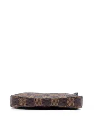 LOUIS VUITTON Damier Ebene Mini Pochette Accessoires Handbag - Brown