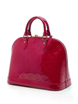 LOUIS VUITTON 2013 Monogram Vernis Alma Pm Handbag - Red