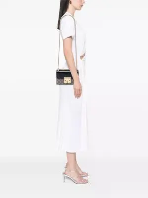 Gucci Gg Supreme Padlock Crossbody Bag - Neutrals