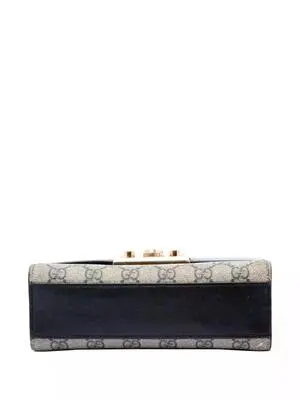 Gucci Gg Supreme Padlock Crossbody Bag - Neutrals