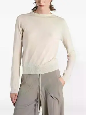 Rick Owens Ribbed-trim Sweater - Neutrals