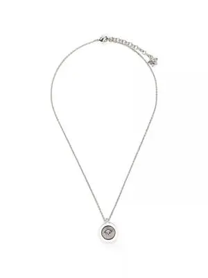 Versace Logo-pendant Necklace - Silver