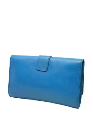 Saint Laurent Chyc Ligne Clutch Bag - Blue