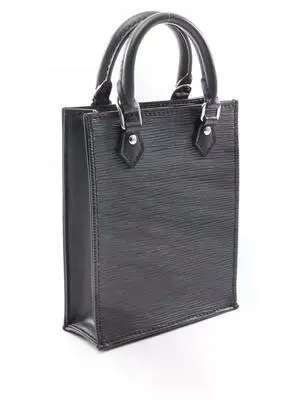 LOUIS VUITTON Epi Petit Sac Plat Satchel - Black