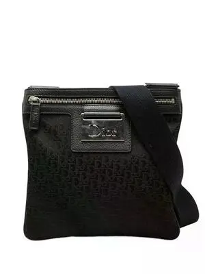 Dior 2006 Diorissimo Trotter Canvas Street Chic Crossbody Bag - Black
