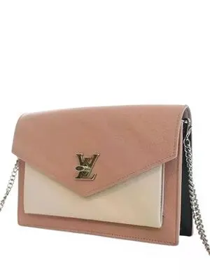 LOUIS VUITTON 2019 Bicolor Leather Mylockme Chain Pochette Crossbody Bag - Pink