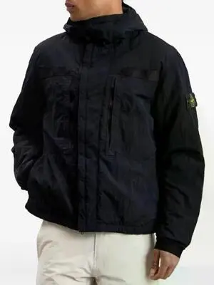 Stone Island Hooded Logo-patch Jacket