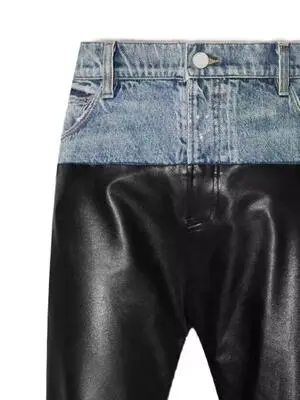 Amiri Hybrid Sweatpants With Denim Trim