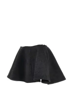 GANNI Flared Mini Skirt - Grey