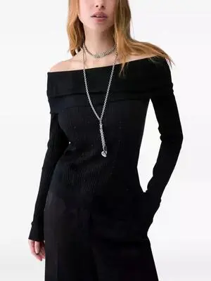 Liu Jo Wool Sweater With Bardot Neckline