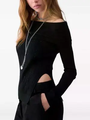 Liu Jo Wool Sweater With Bardot Neckline
