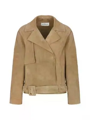 Marella Belted Suede Jacket - Neutrals