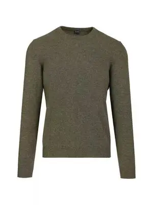 Fedeli Fine-knit Crew-neck Sweater - Green