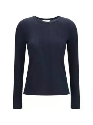 Max Mara Ribbed Long-sleeve T-shirt - Blue