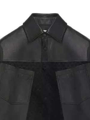 Alexander McQueen Panelled Leather Overshirt
