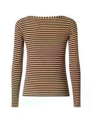 Pinko Striped Ribbed-knit T-shirt