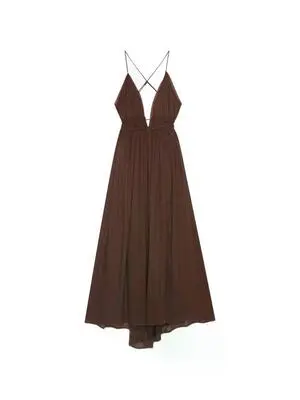 OTTOD'AME Plunging Cross-back Dress