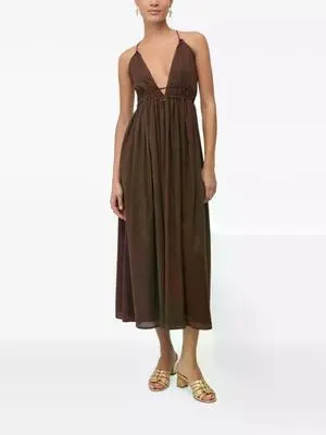 OTTOD'AME Plunging Cross-back Dress