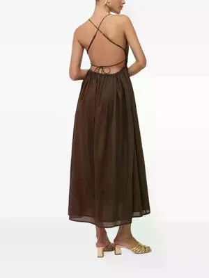 OTTOD'AME Plunging Cross-back Dress