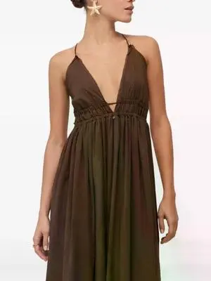 OTTOD'AME Plunging Cross-back Dress