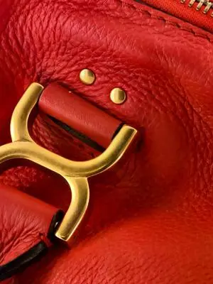 Chloé Marcie Leather Large Shoulder Bag - Red