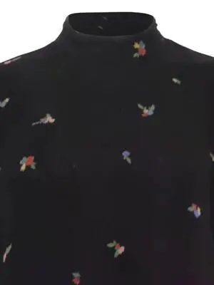 GANNI Gathered Floral-print Mini Dress
