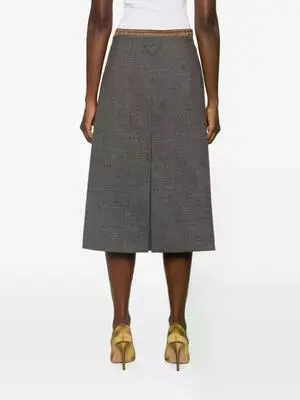 Prada Pleated Wool Skirt