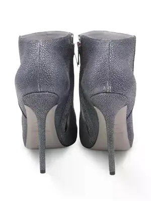 SERGIO ROSSI Shagreen-effect Ankle Boots