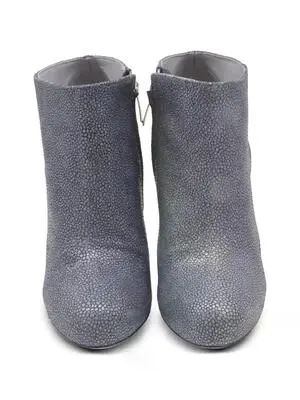 SERGIO ROSSI Shagreen-effect Ankle Boots