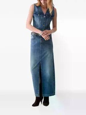 Liu Jo Long Denim Skirt - Blue