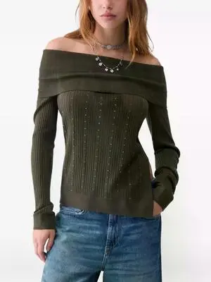 Liu Jo Wool Sweater With Bardot Neckline